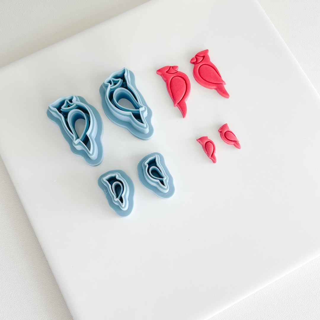 Cardinal Clay Cutter, Bird, Embossed, Christmas Polymer Clay Cutters ...