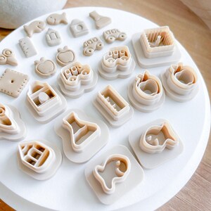 School Clay Cutters, Back to School Polymer Clay Cutters, Embossed ...