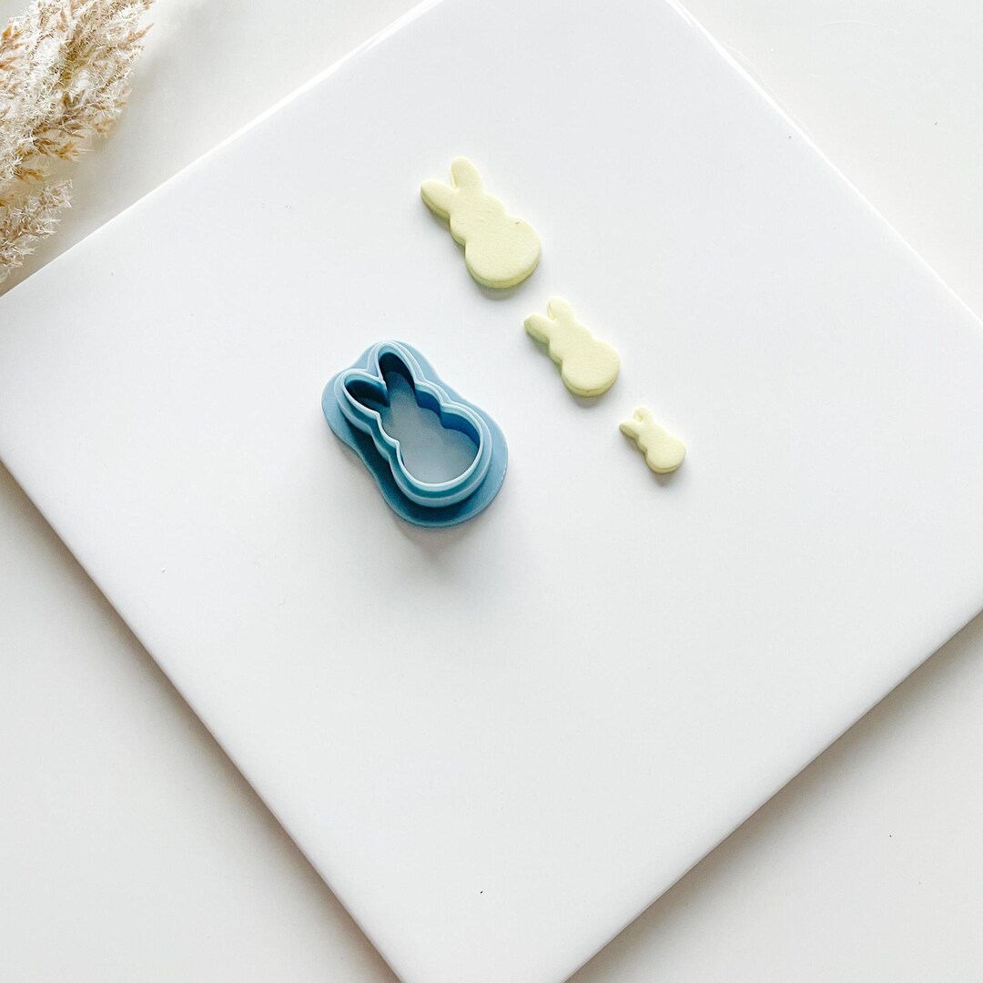 Easter Bunny Marshmallow Peep Cute Polymer Clay Cutter Art Supplies ...