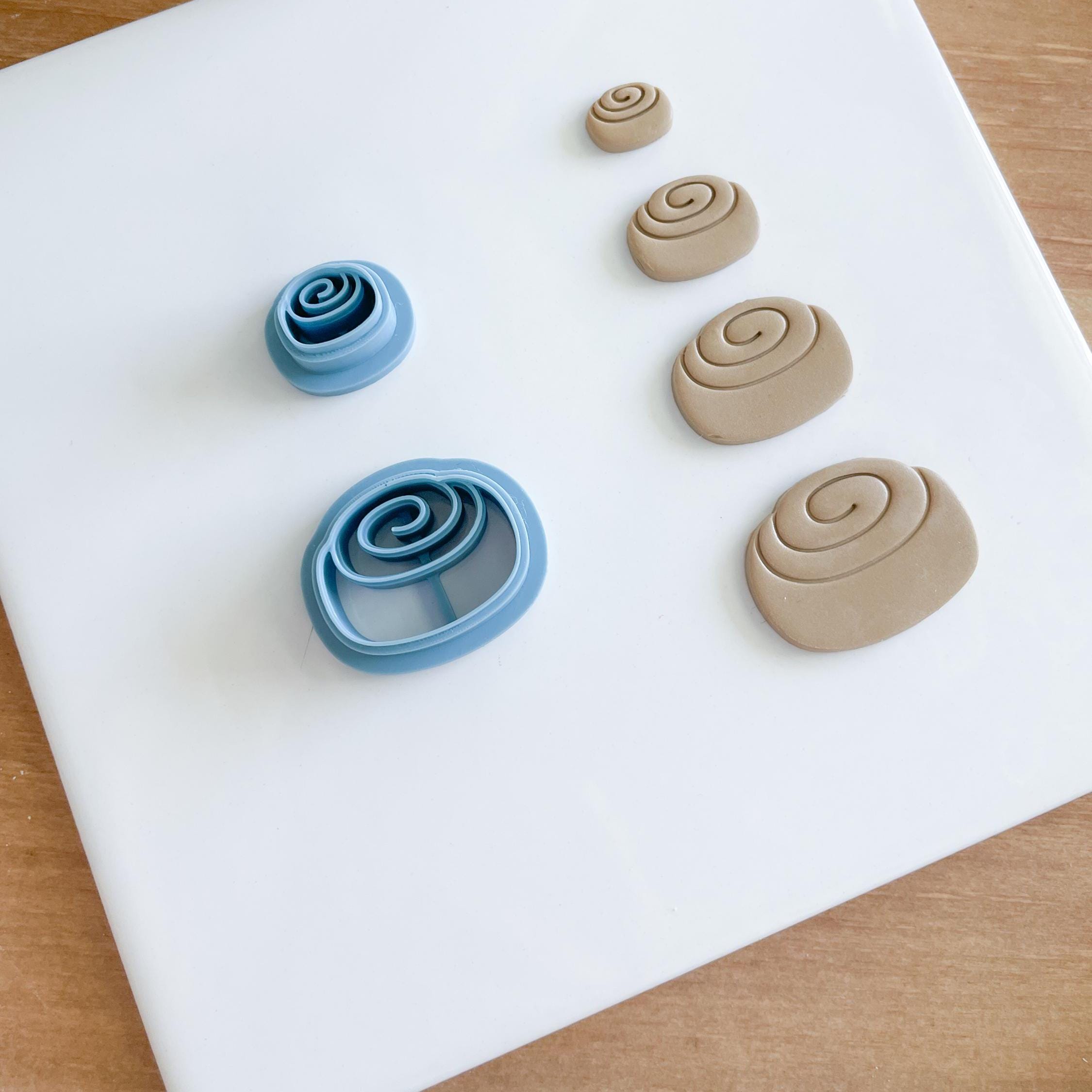 Cinnamon Roll Clay Cutter, Food Clay Cutters, Sweet, Fall Clay Cutters ...