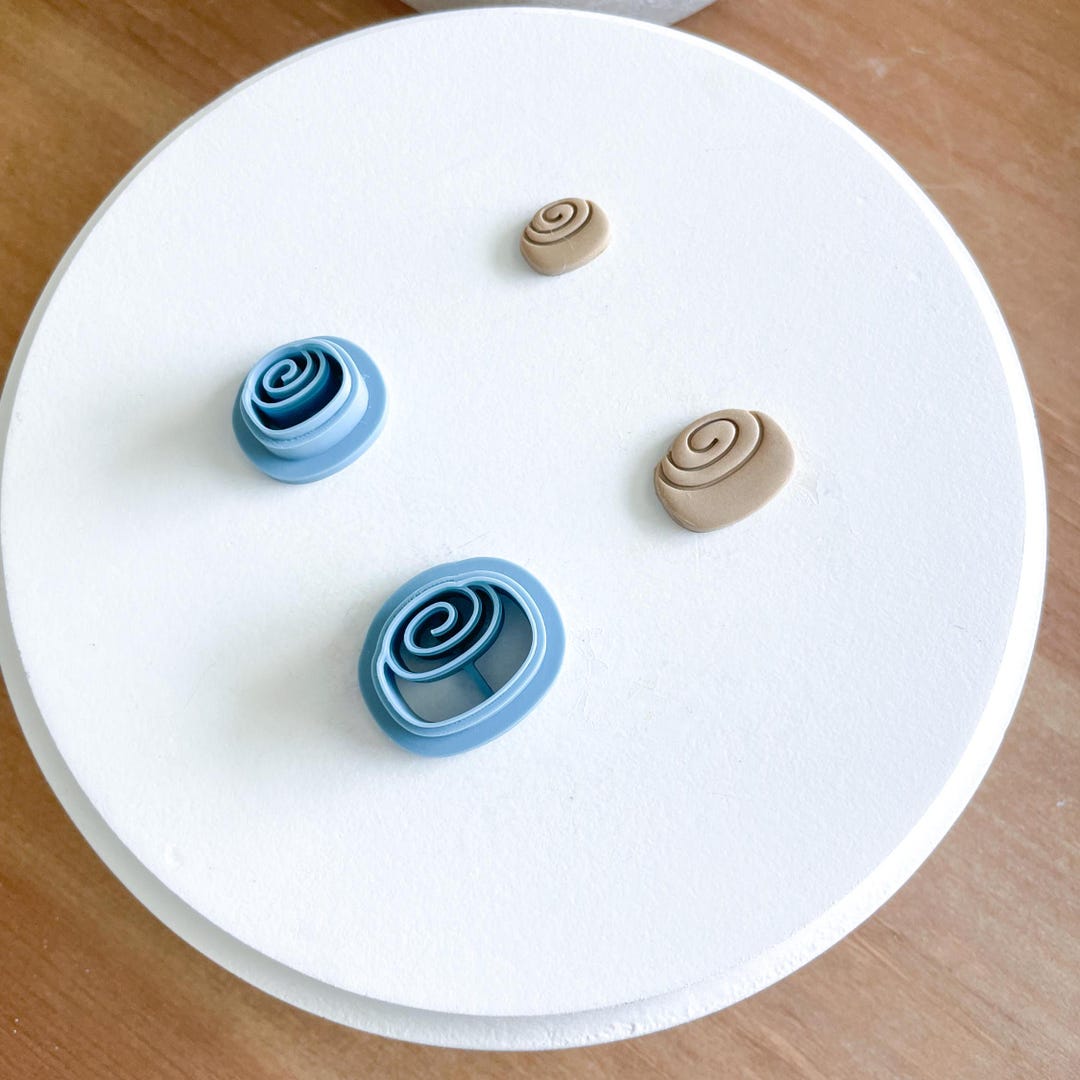Cinnamon Roll Clay Cutter, Food Clay Cutters, Sweet, Fall Clay Cutters ...