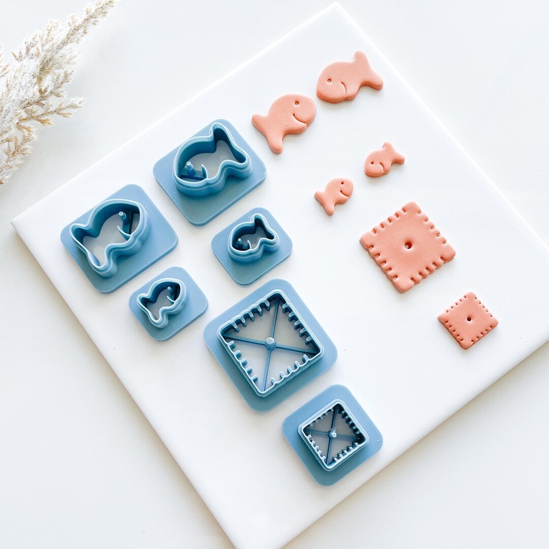 Cheese Cracker Clay Cutters, Goldfish Crackers, Polymer Clay, Fun ...