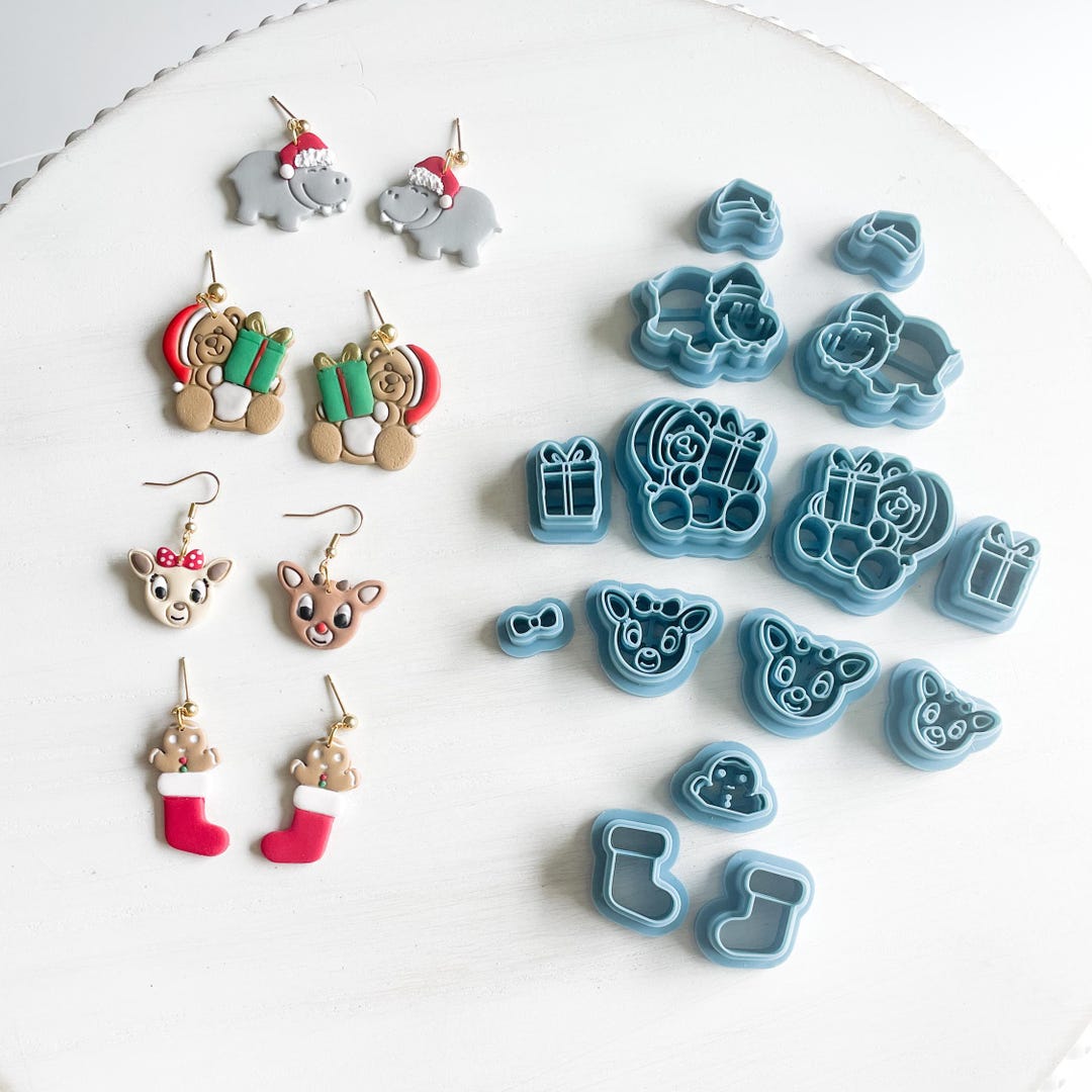Christmas Clay Cutters, Hippo Clay Cutter, Teddy Bear Clay Cutter ...