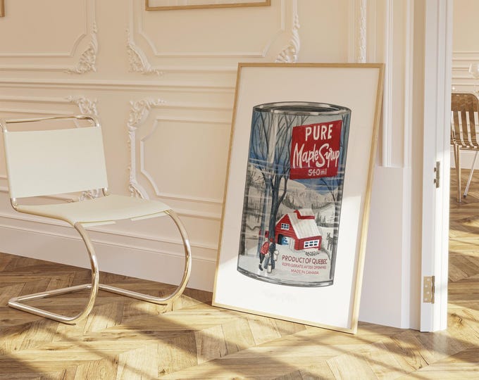 Maple Syrup Harvest Art Print: Winter Sugar Shack Watercolor Painting ...