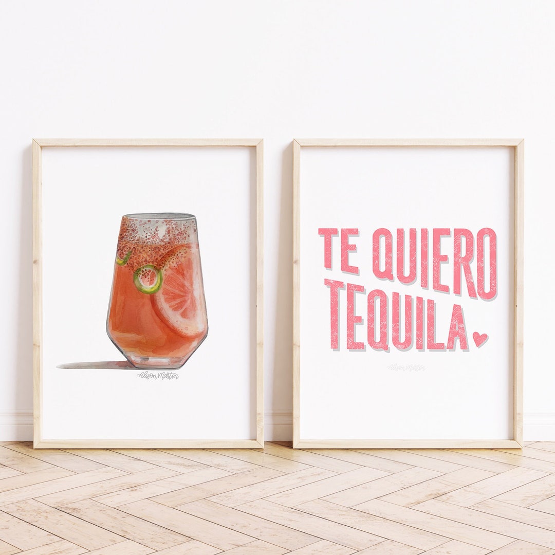 Paloma Print Foodie Wall Art Kitchen Decor Mexican Cocktail Tequila ...