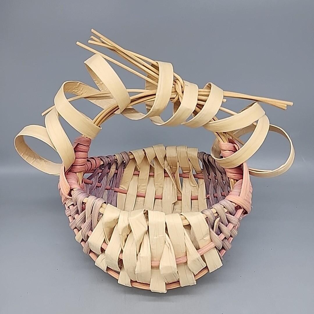 Vintage 1989 Erica Raspberry One of A Kind Handwoven Basket Jerome AZ ...