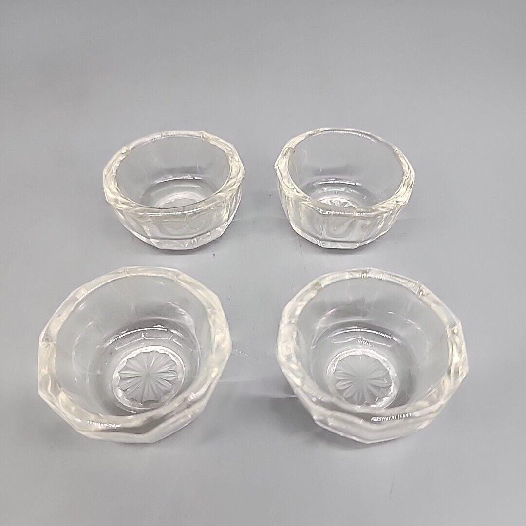 Vintage Salt Cellars Clear Glass Set of 4 Mid Century MCM - Etsy