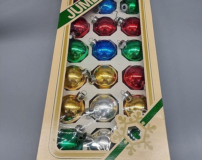 Vintage Pyramid Raush Raush Industries 18 Multicolored Glass Christmas ...