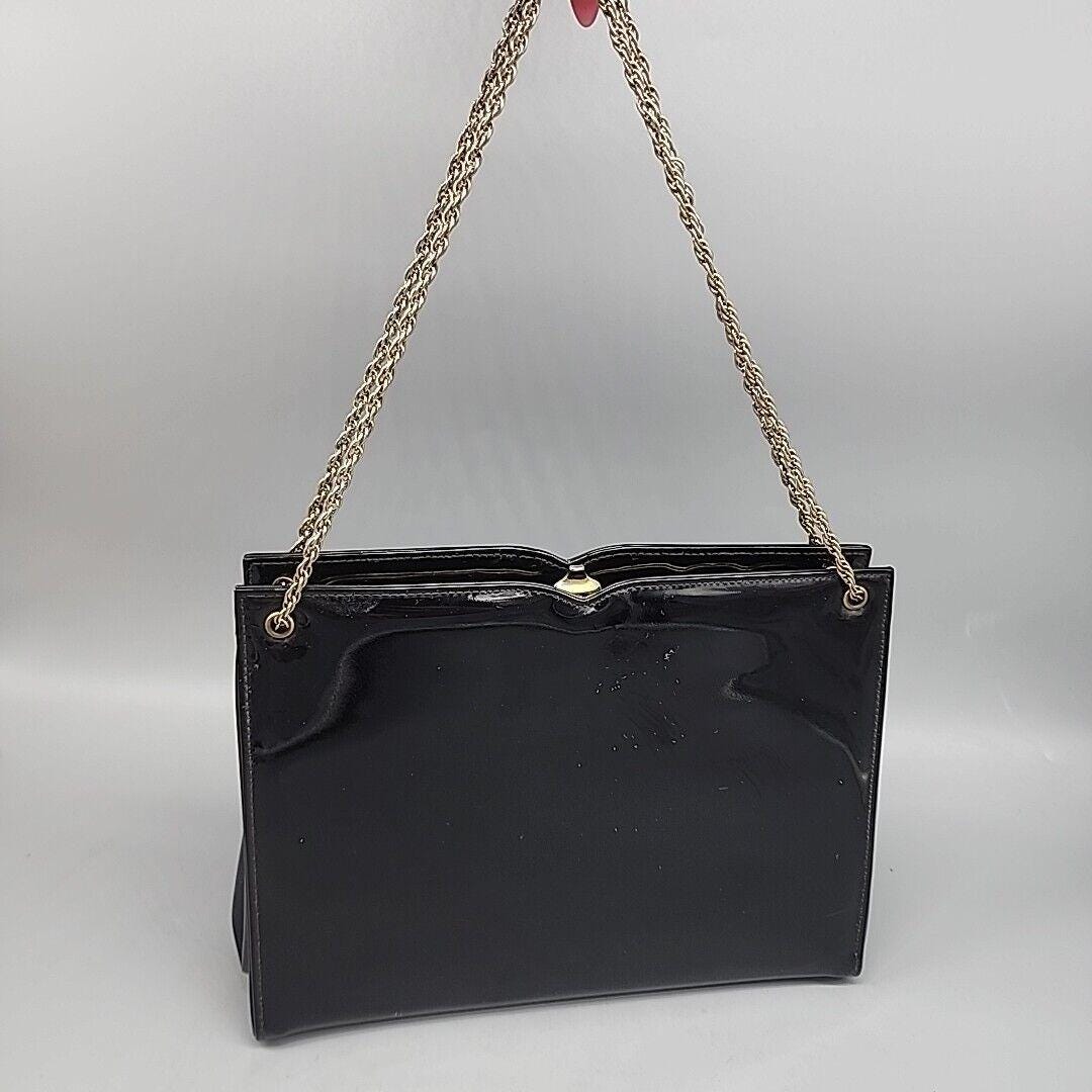 Vintage Julius Garfinckel Washington DC Purse Bag Gold Metal Kiss Clasp Black - Etsy