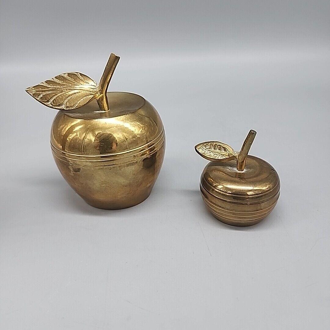 Vintage Brass Apple Bell Fruit Ringing Bells Teachers Gift Cottage Core ...