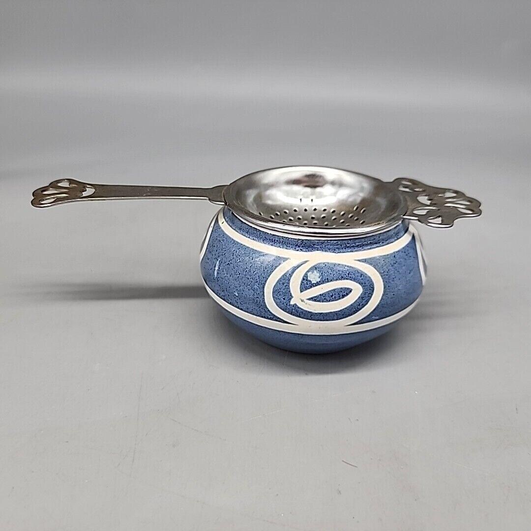 Vintage Brauman Pottery Blue Tea Bag Strainer Drip Bowl England - Etsy