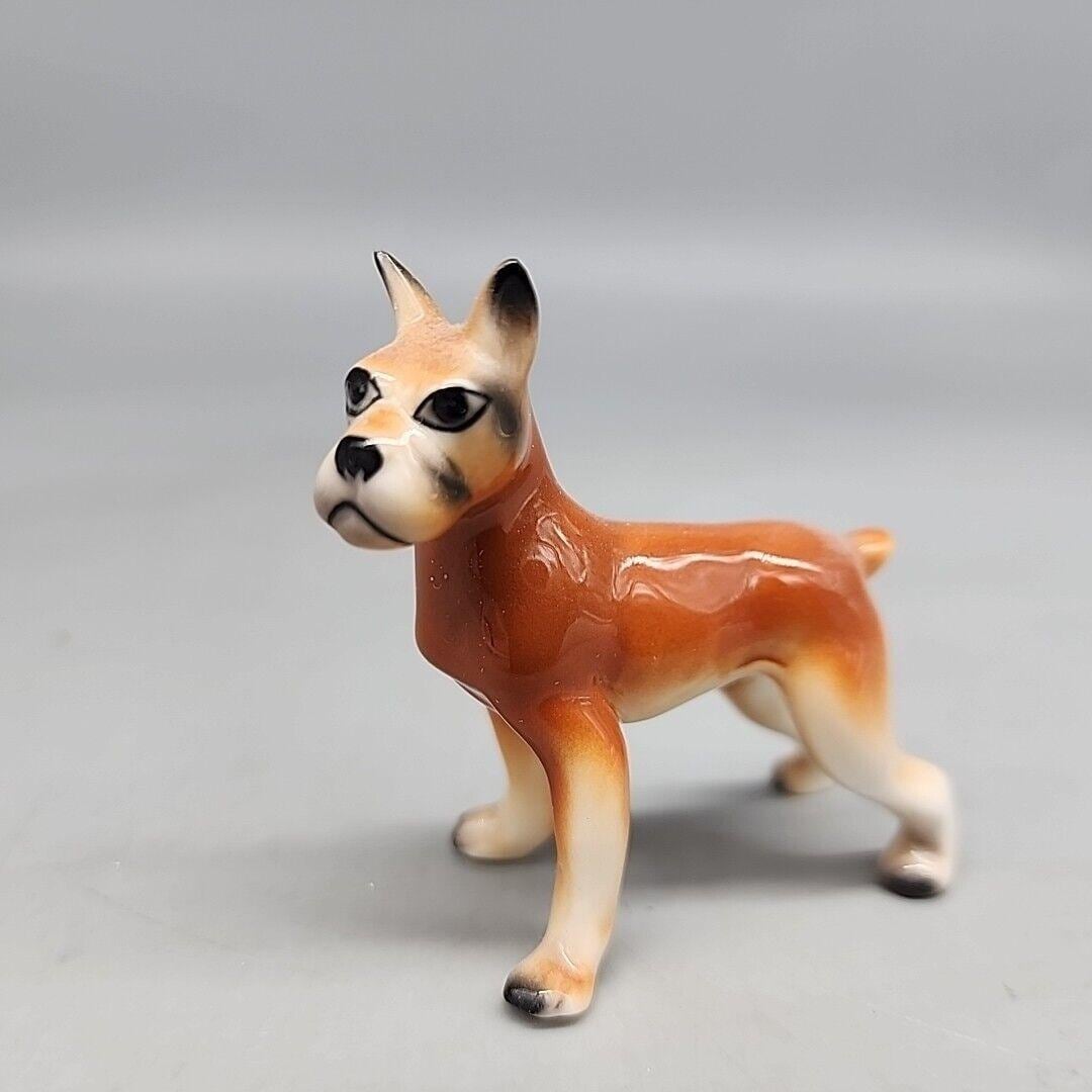 Vintage Brown Porcelain Boxer Boxers Dog Figurine 2 In - Etsy