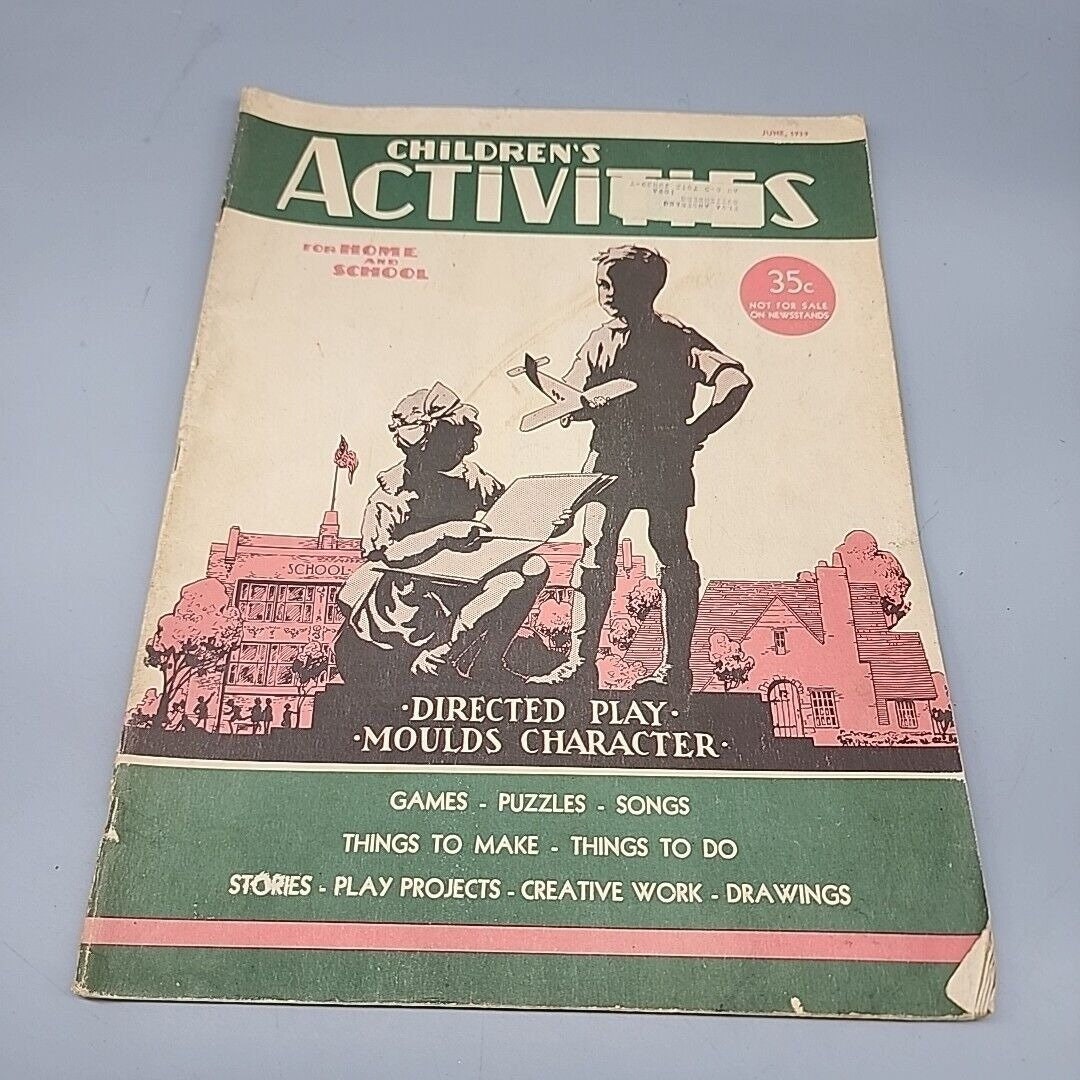 Vintage Children’s Activities Book June 1939 WW2 Era Games Puzzles ...