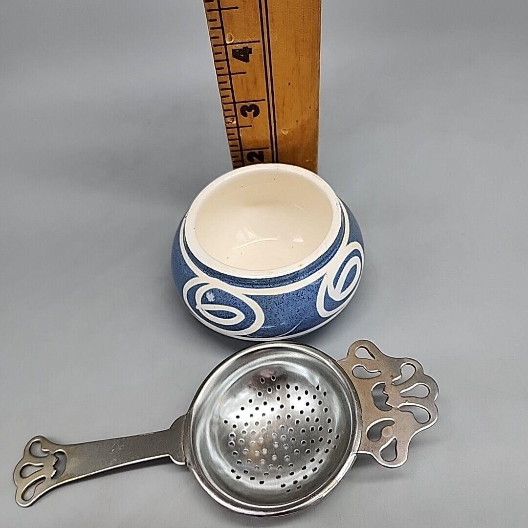 Vintage Brauman Pottery Blue Tea Bag Strainer Drip Bowl England - Etsy