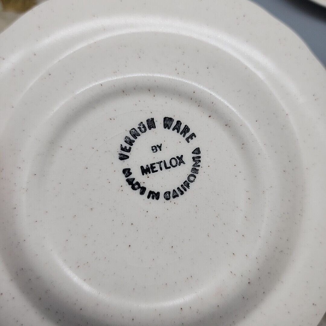 METLOX Vernon Ware 4 Cups 4 Saucers Vineyard Pattern Made in USA EUC - Etsy