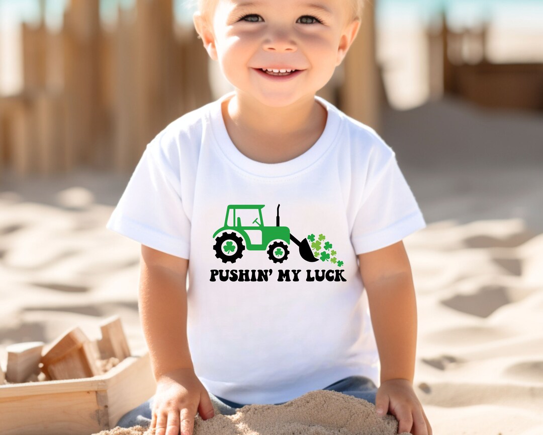 Pushing My Luck Kids St Patrick's Day Shirt, St Patrick Toddler T-shirt ...