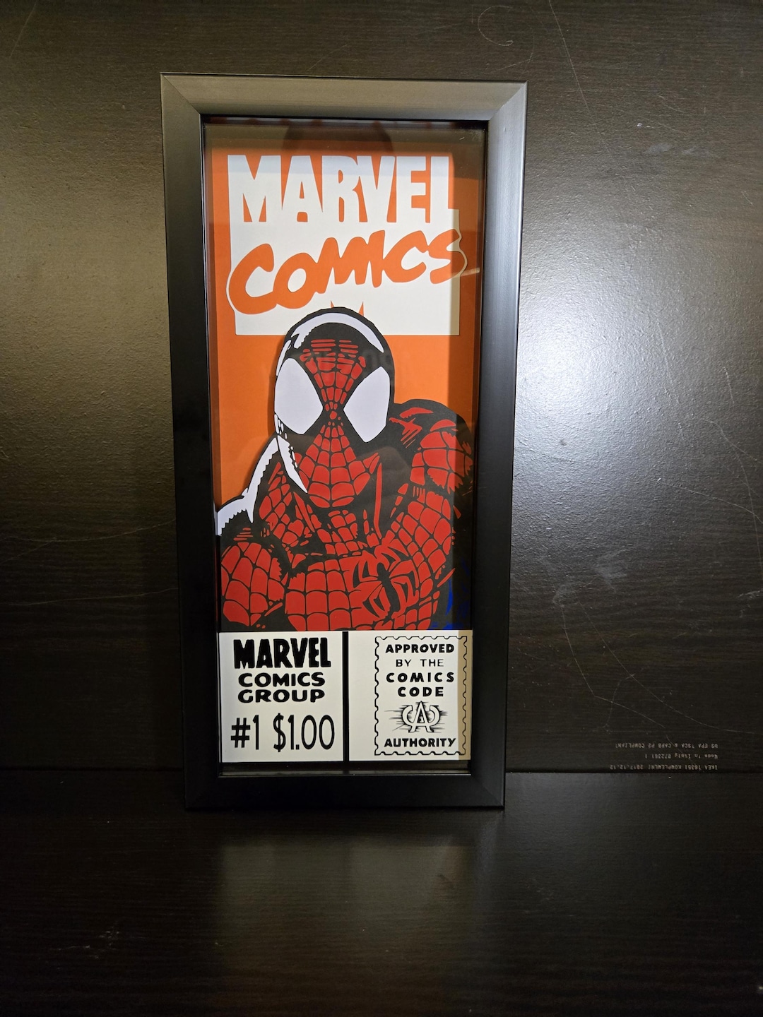 Spiderman Marvel Comics Corner Box 6x14 Shadowbox Vinyl on Paper - Etsy
