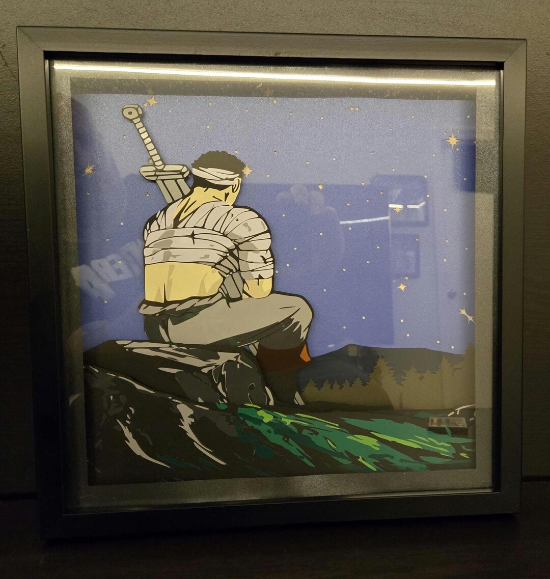 Berserk Guts 12x12in Shadow Box With Led Light - Etsy