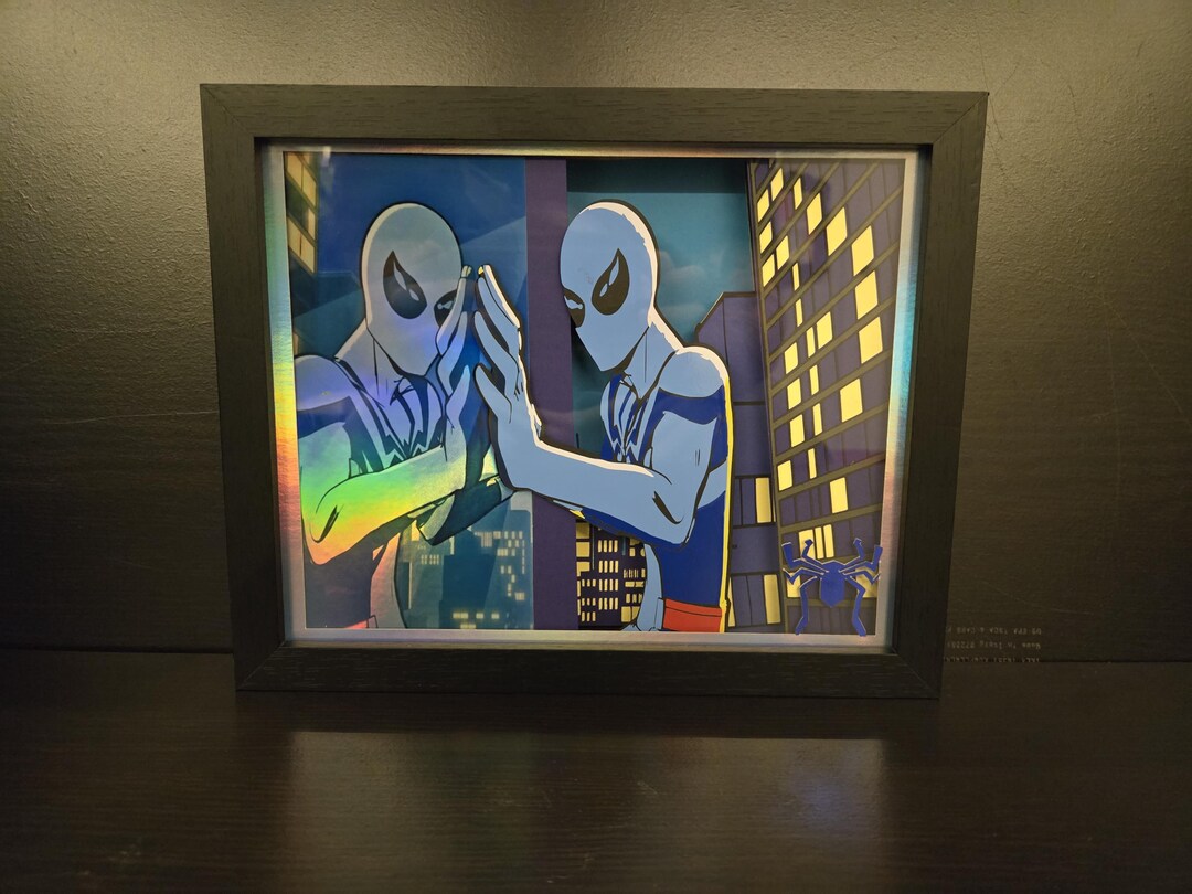 Spiderman Skull Marvel Comics Corner Box 8x10in Shadowbox Vinyl on ...
