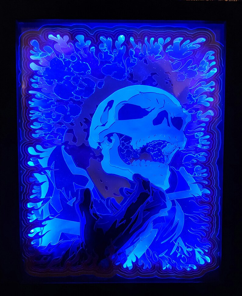 Ghost Rider 8x 10in Shadow Box/light Box Led - Etsy