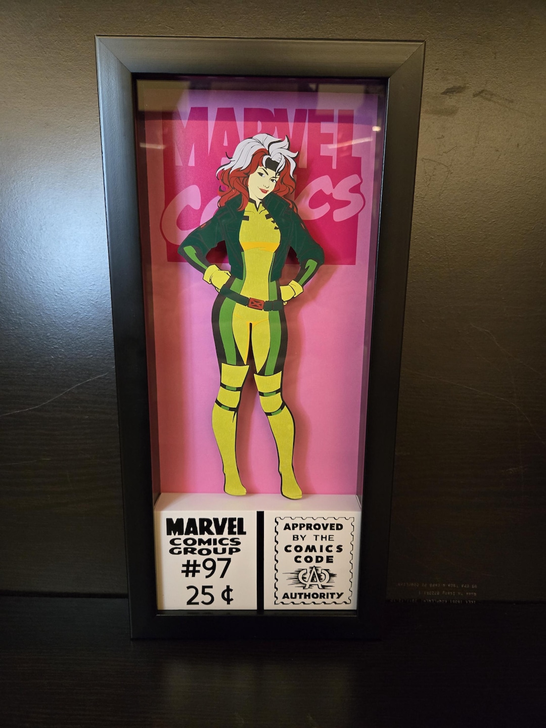 Rogue Marvel Comics Corner Box X Men 97 6x14 Shadowbox Vinyl on Paper ...