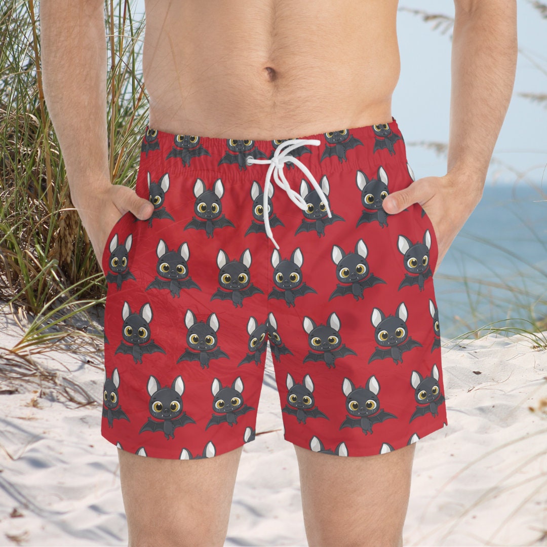 Goth Creepy Cute Bat Swim Trunks AOP - Etsy