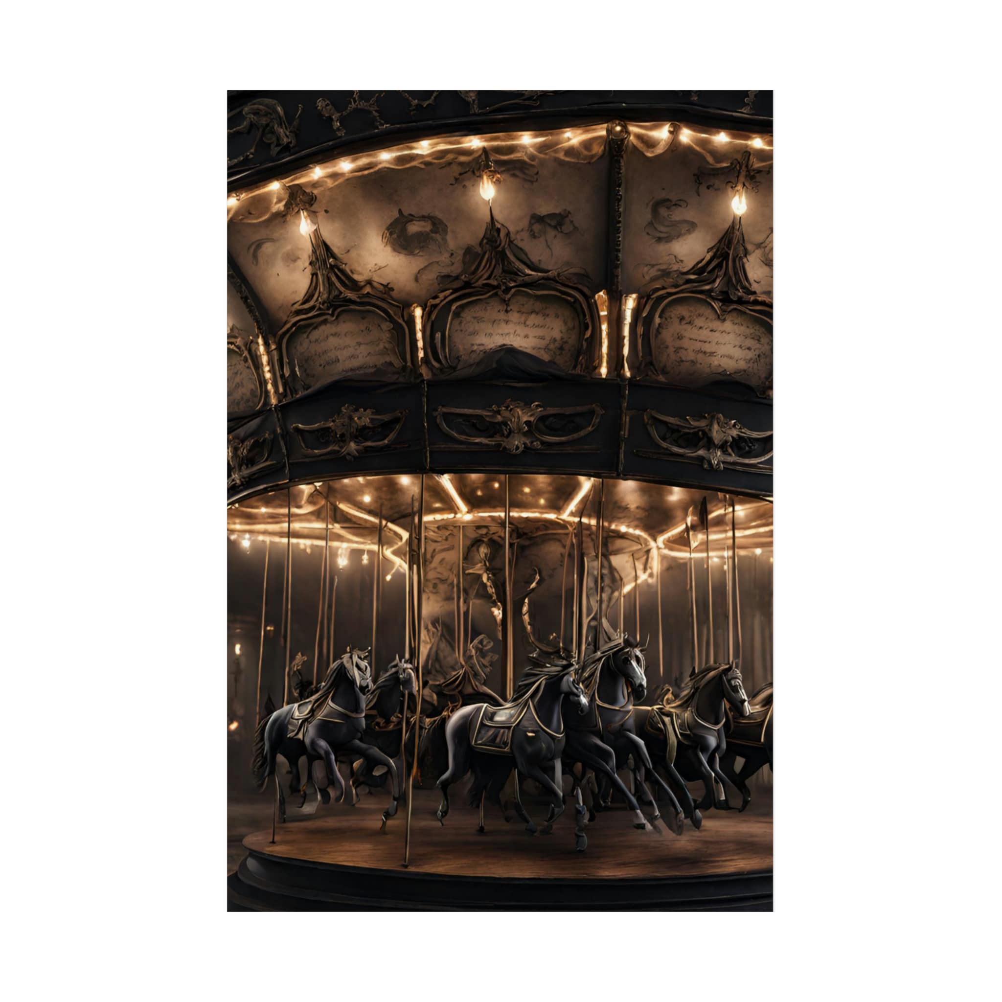 Whimsy Goth Carousel Dark Aesthetic Matte Vertical Wall Art Posters - Etsy