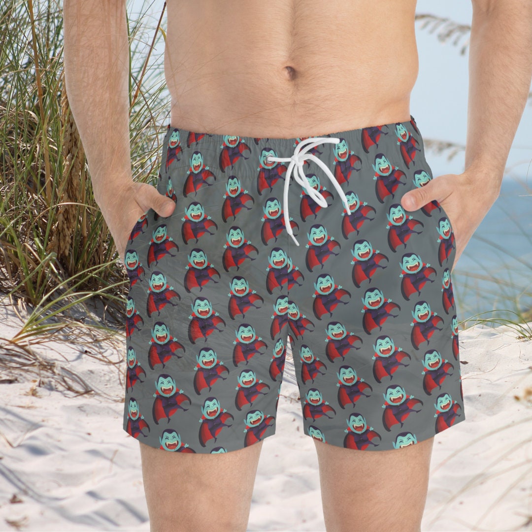 Goth Dracula Horror Swim Trunks AOP - Etsy