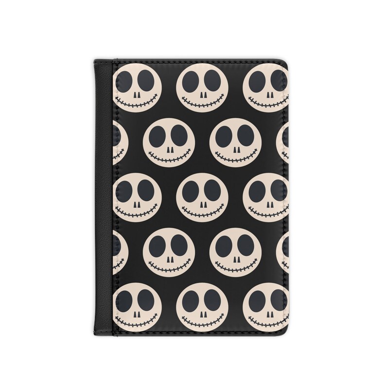 Goth Skull Face Passport Cover Spooky Goth Travel Accessories Honeymoon ...