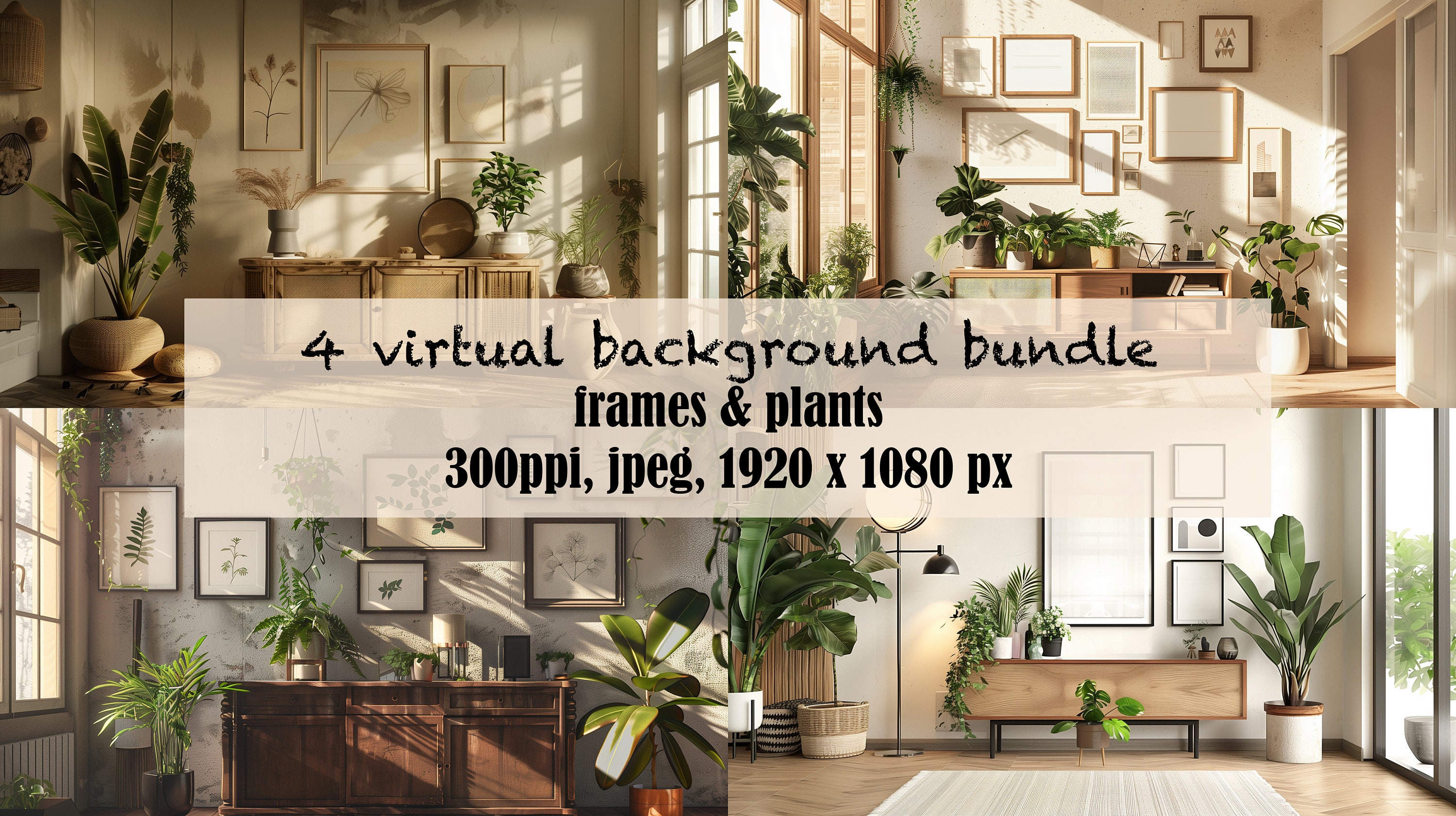 Virtual Background Pack, Professional & Stylish Zoom Backdrops for Home ...