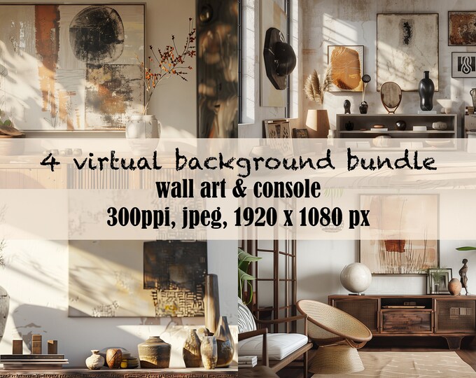 Virtual Background Pack, Professional & Stylish Zoom Backdrops for Home ...