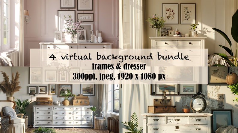 Virtual Background Pack, Professional & Stylish Zoom Backdrops for Home ...