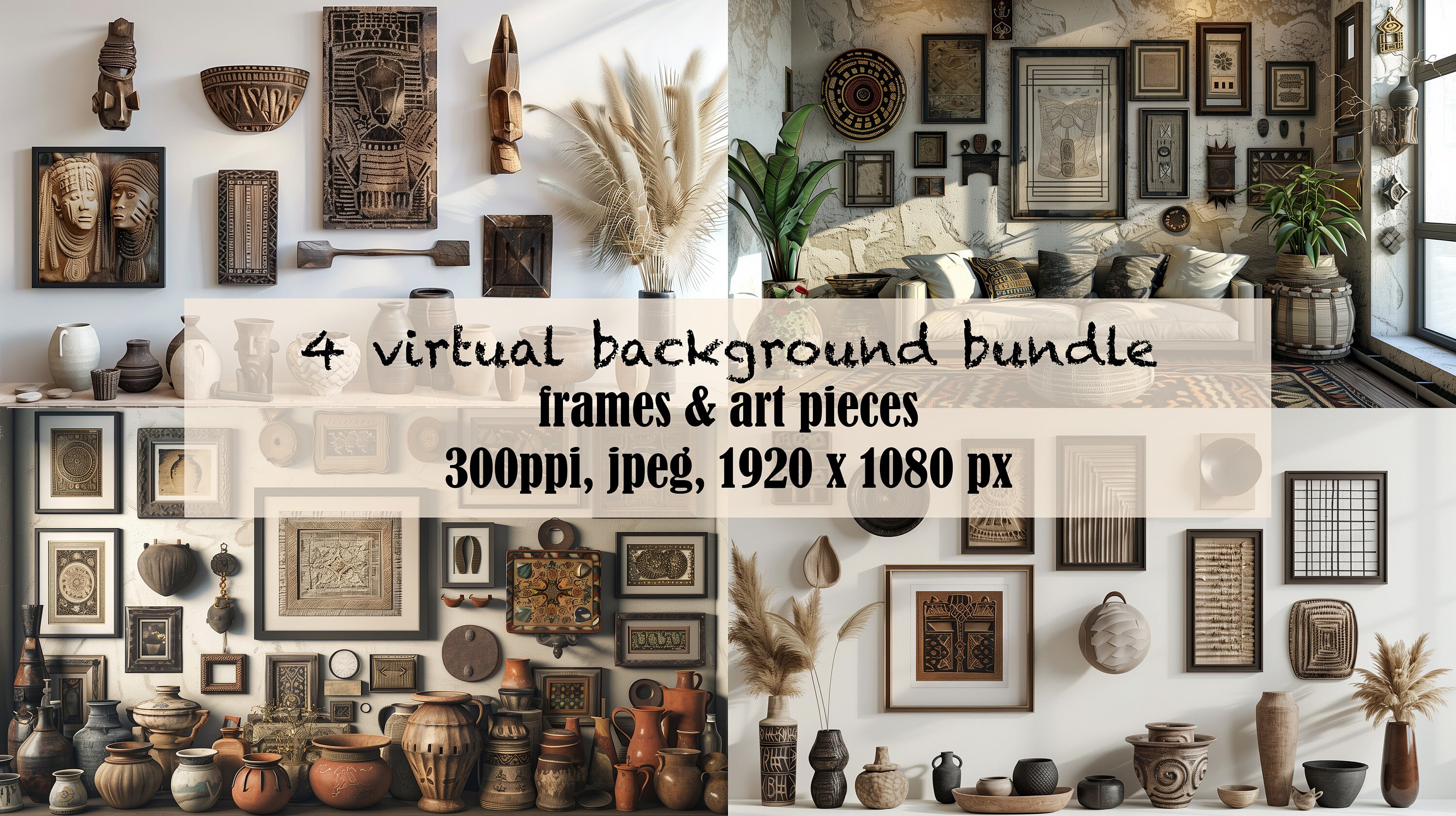 Virtual Background Pack, Professional & Stylish Zoom Backdrops for Home ...