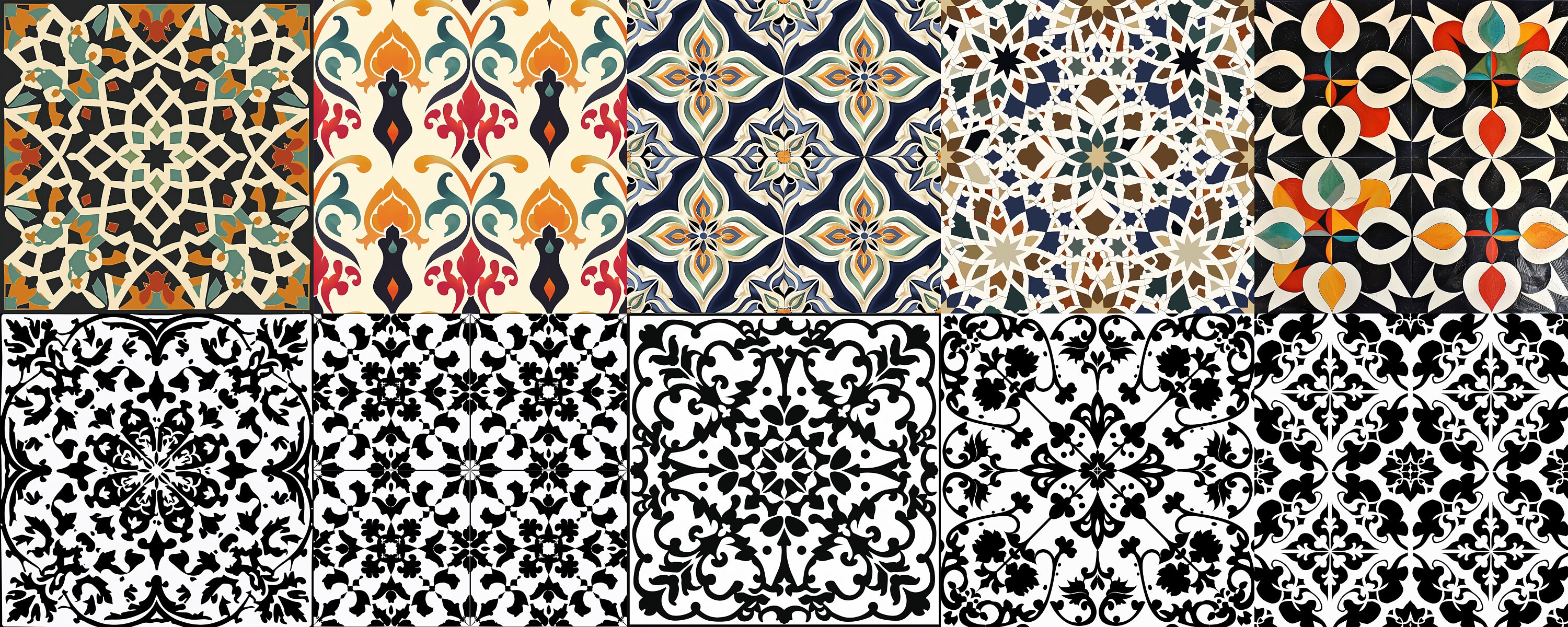 Arabesque Digital Paper Pack: Ornate Moroccan Patterns (digital ...