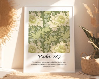 Philippians 4:13 Bible Verse Poster Boho Bible Verse Print Vintage ...