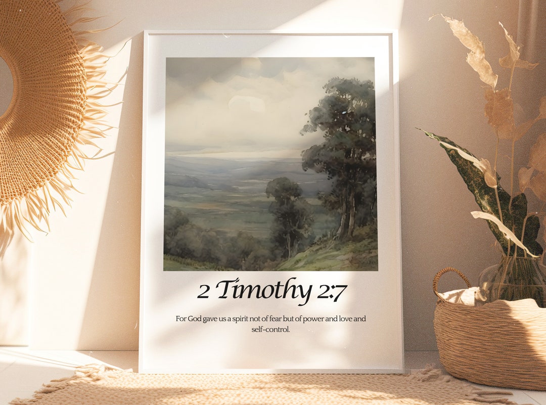 2 Timothy 2:7 Bible Verse Poster | Boho Bible Verse Print | Vintage ...