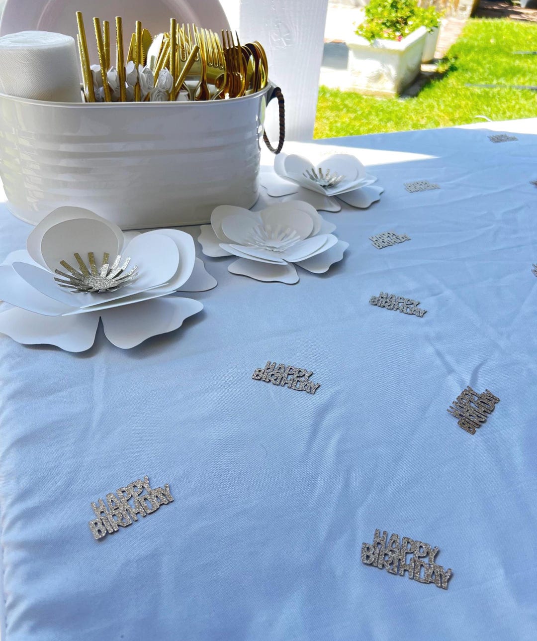 Happy Birthday Tabletop Confetti Heart Party Decor Birthday Party Cute ...
