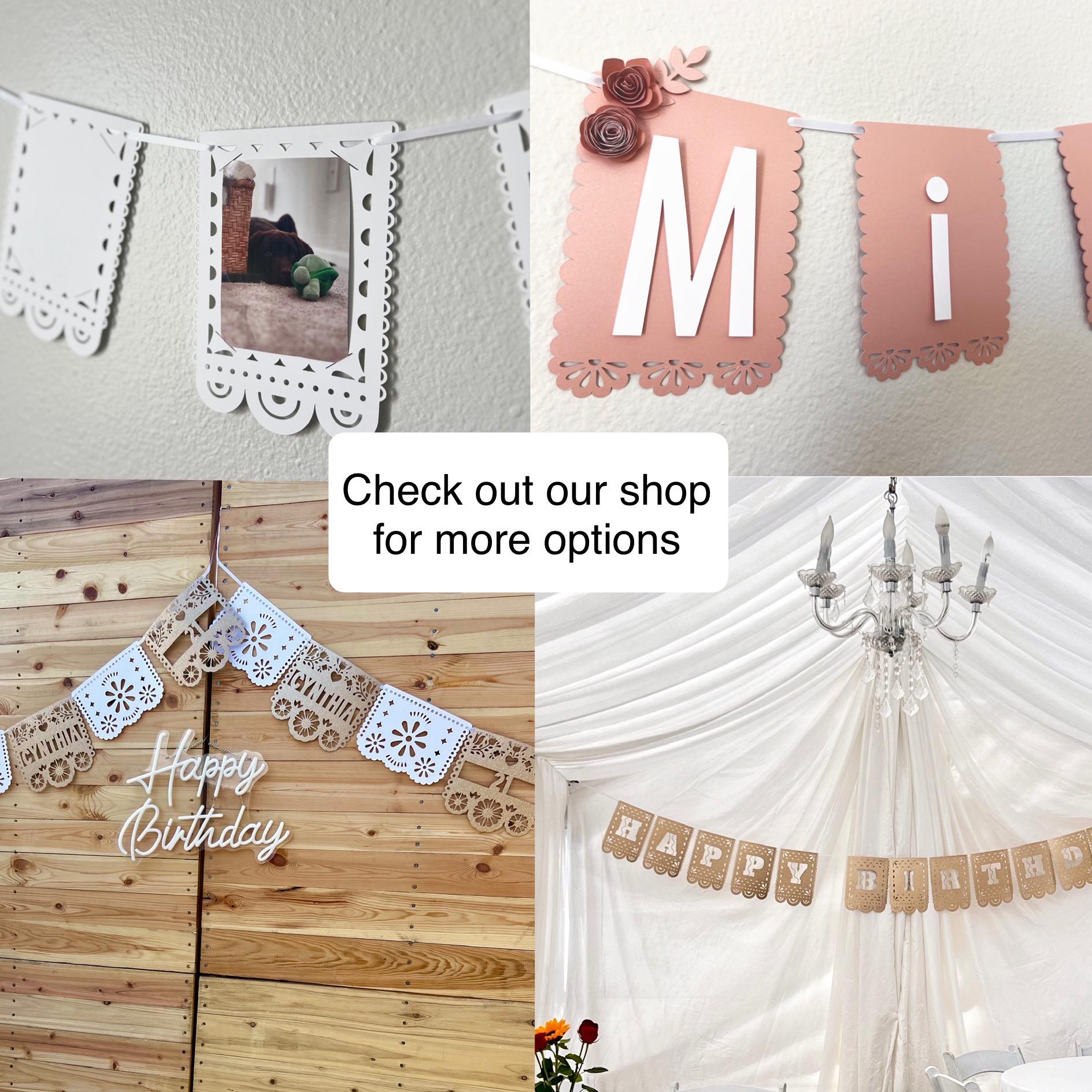 Custom Papel Picado Birthday Decor Garland Fiesta Party Decoration ...