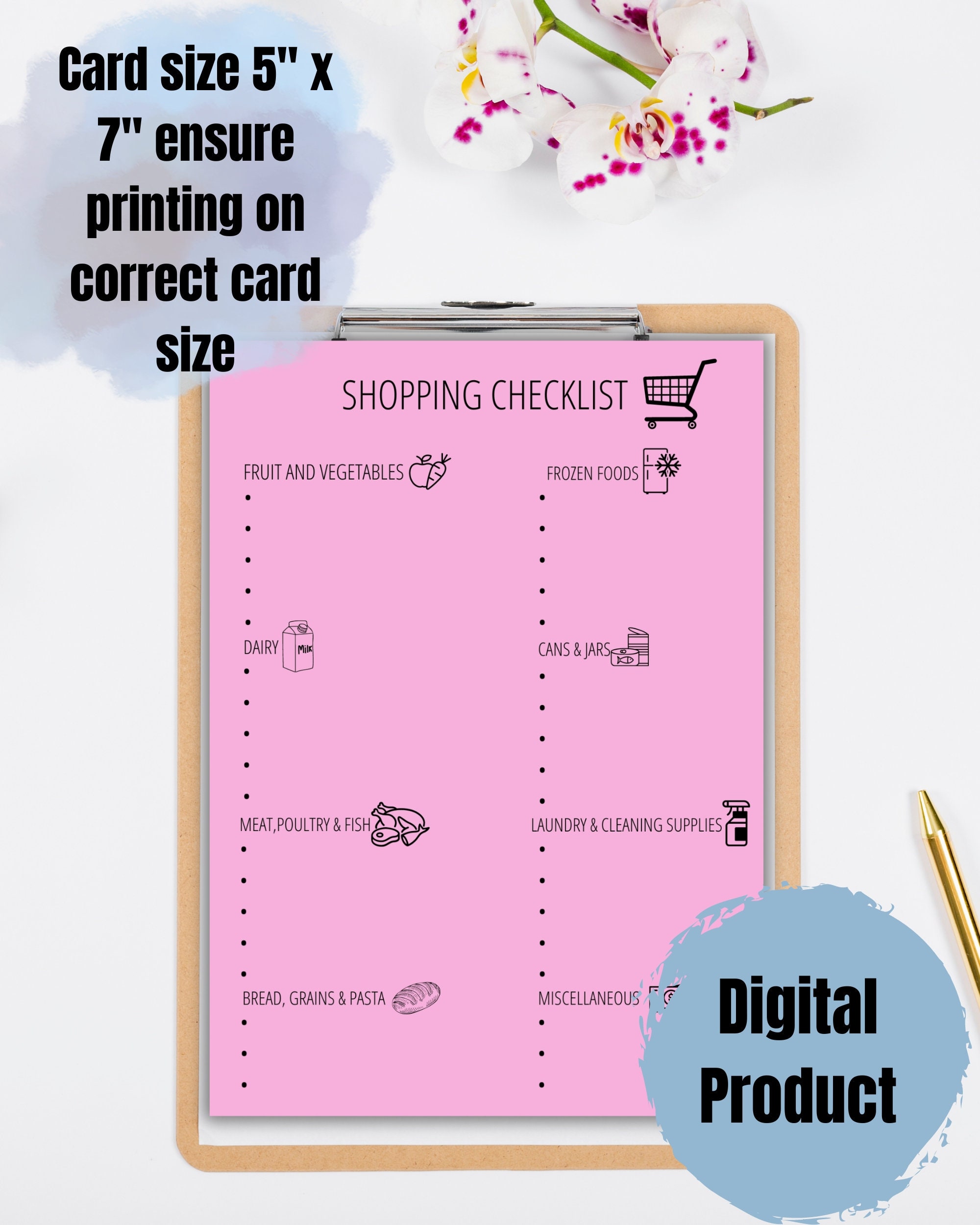 Digital Shopping Checklistprintable - Etsy