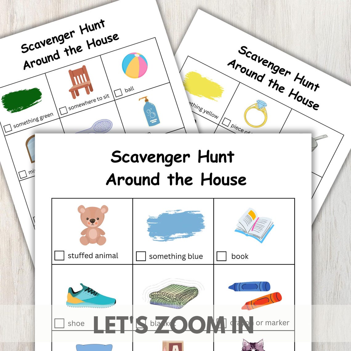Indoor Scavenger Hunt, Toddler Scavenger Hunt, Printable Scavenger Hunt ...