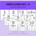 Number Coloring Pages 1-10, Sweets Coloring Pages, Prek Activity ...
