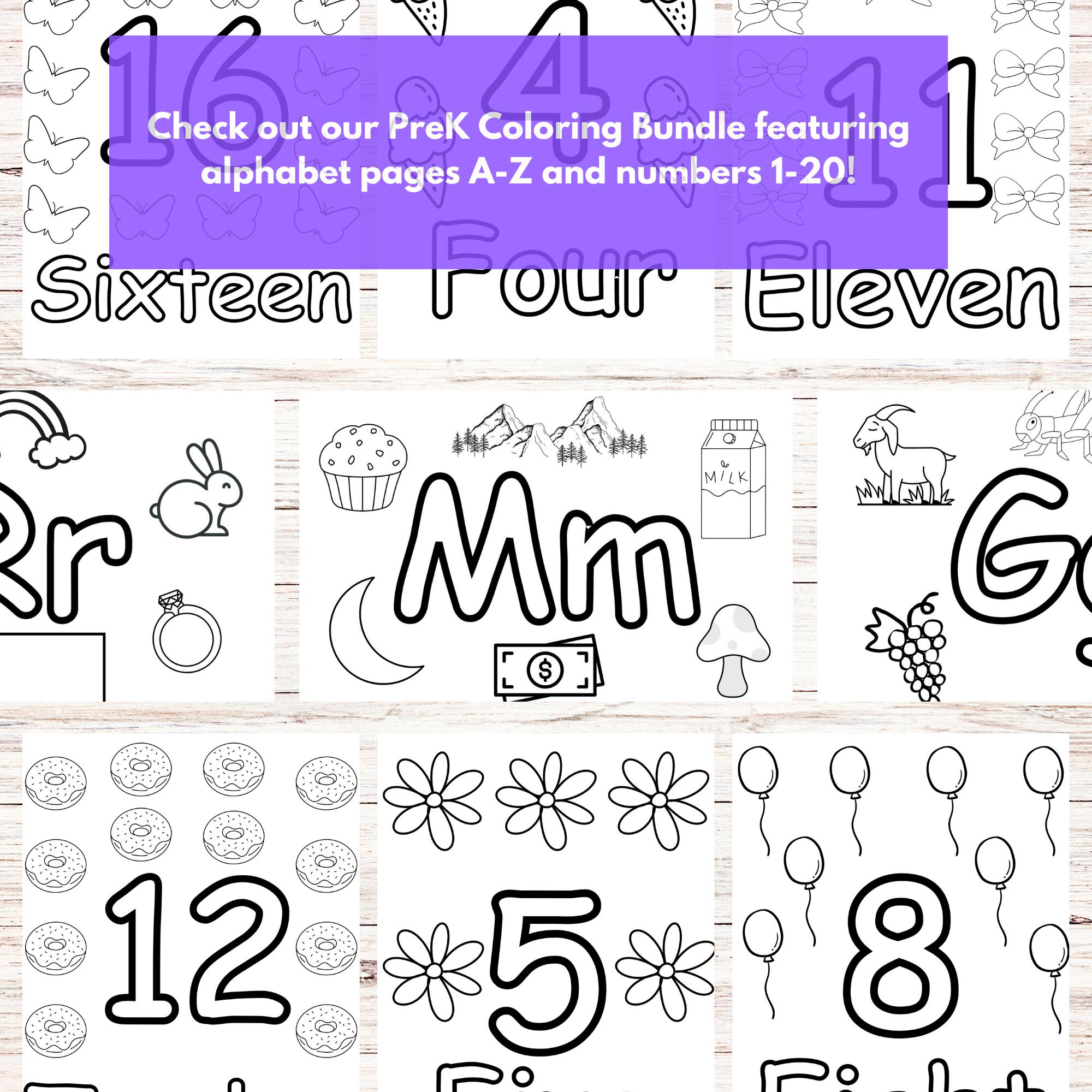Number Coloring Pages 1-10, Sweets Coloring Pages, Prek Activity ...