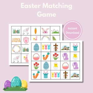 Easter Matching Game for Toddlers and Preschoolers (digital Download ...