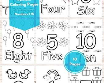 Number Coloring Pages 1-10, Sweets Coloring Pages, Prek Activity ...
