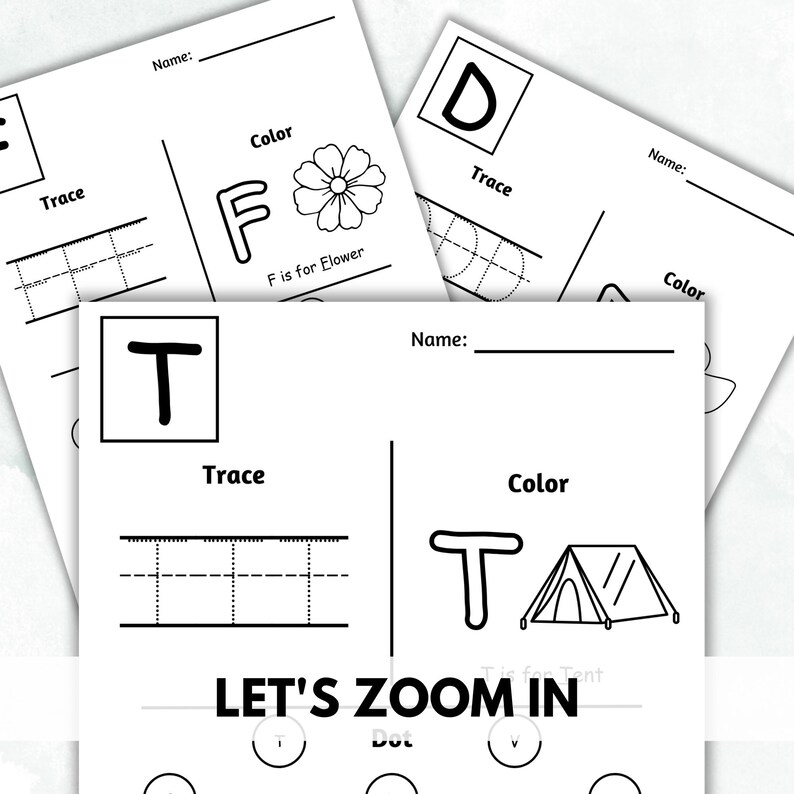 Letter Recognition, Capital Letters, Alphabet Practice, Preschool and ...