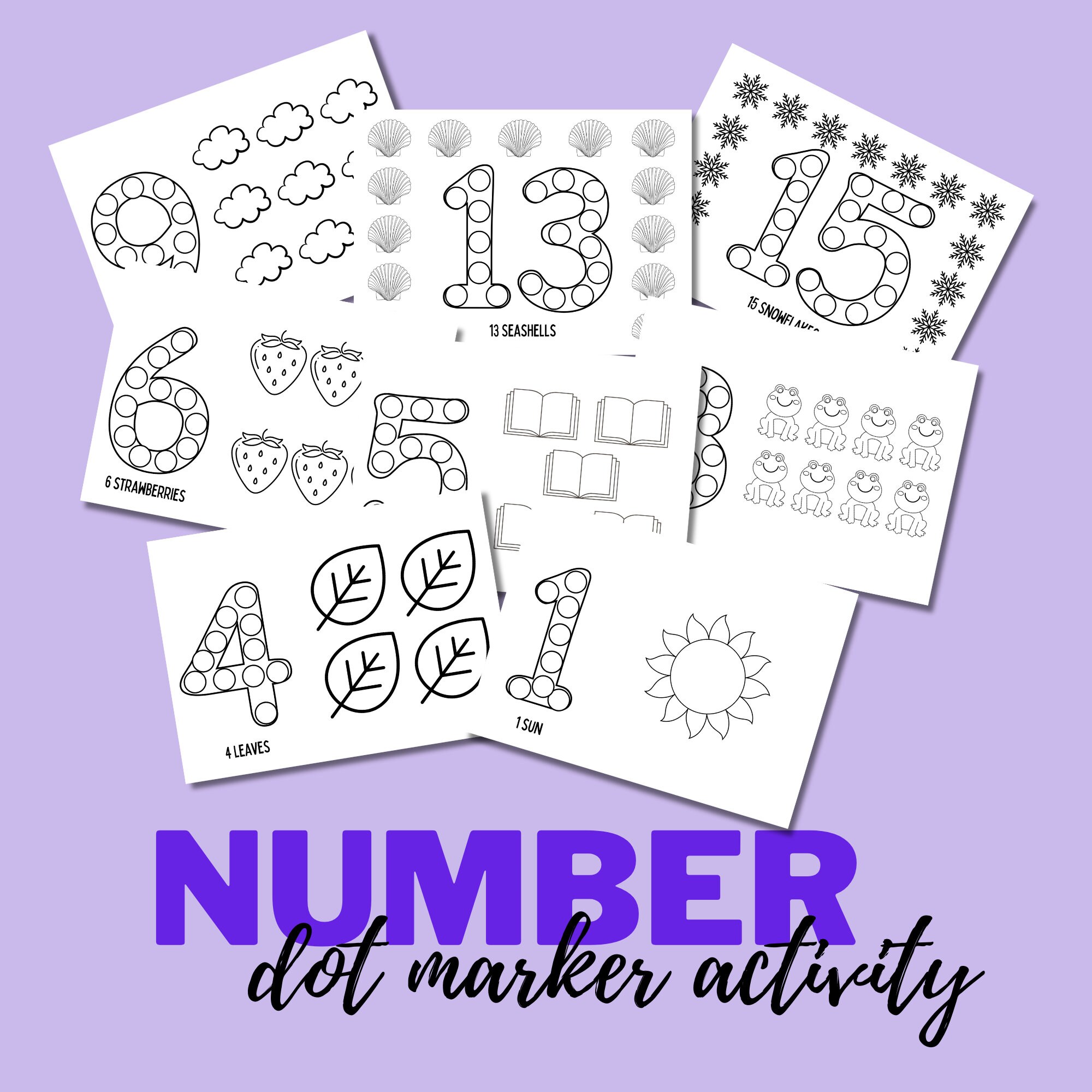 Number Dot Marker Activity, Counting Activity, Number Activities for ...