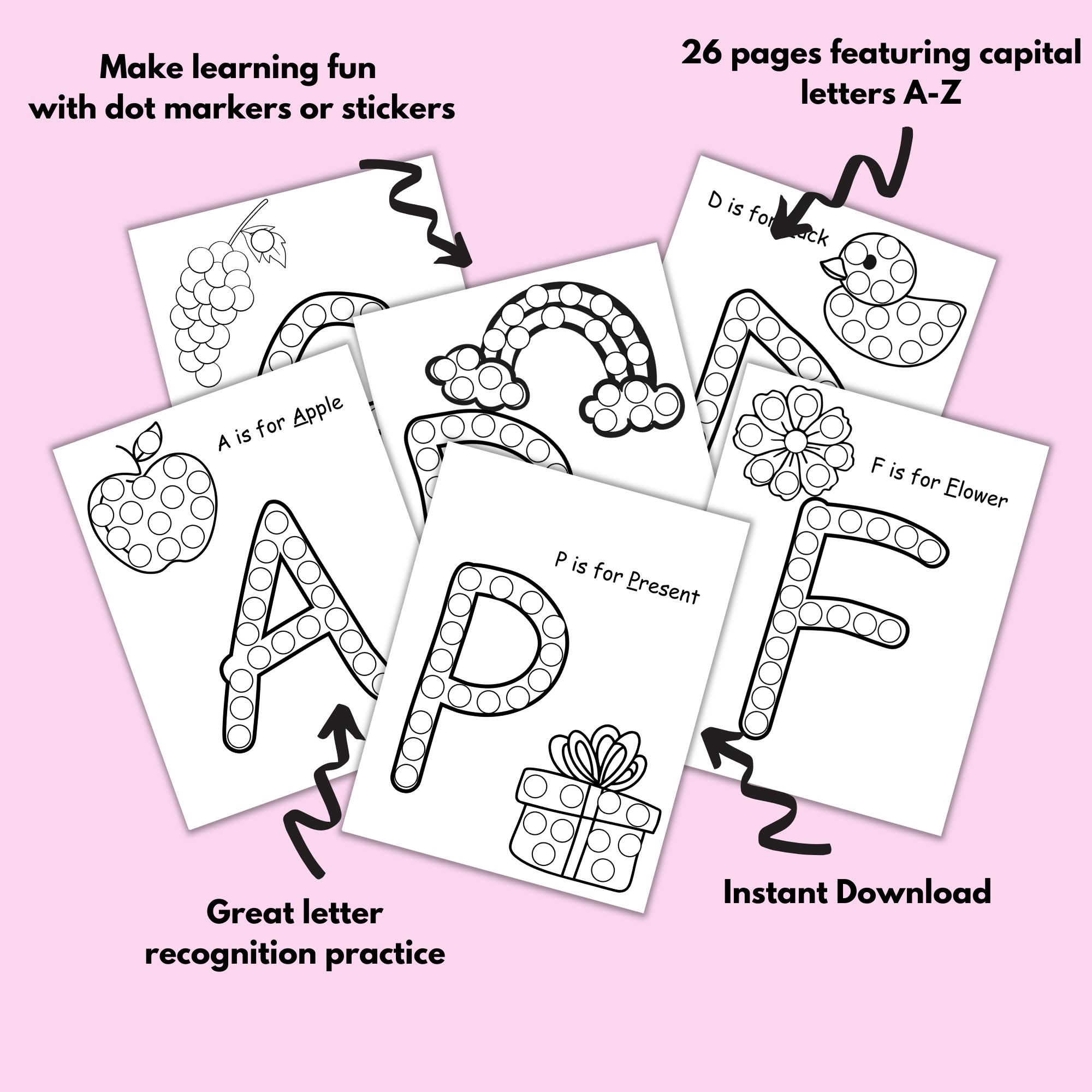 Alphabet Dot Marker Activity, Alphabet Bingo Dauber Activity, Alphabet ...