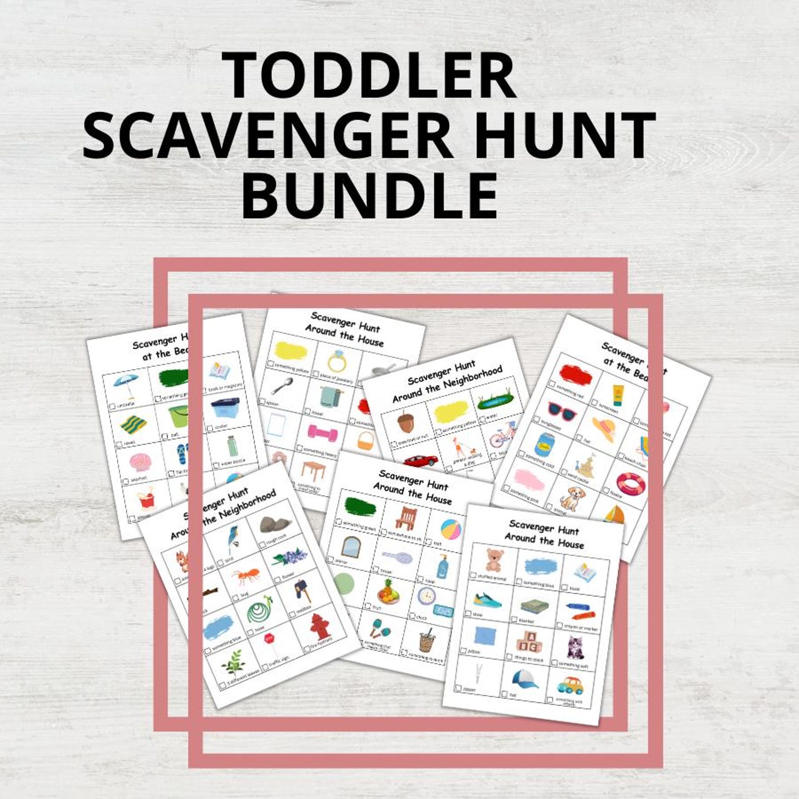 Scavenger Hunt Bundle, Toddler Scavenger Hunts, Printable Scavenger ...