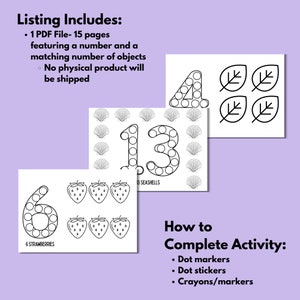Number Dot Marker Activity, Counting Activity, Number Activities for ...