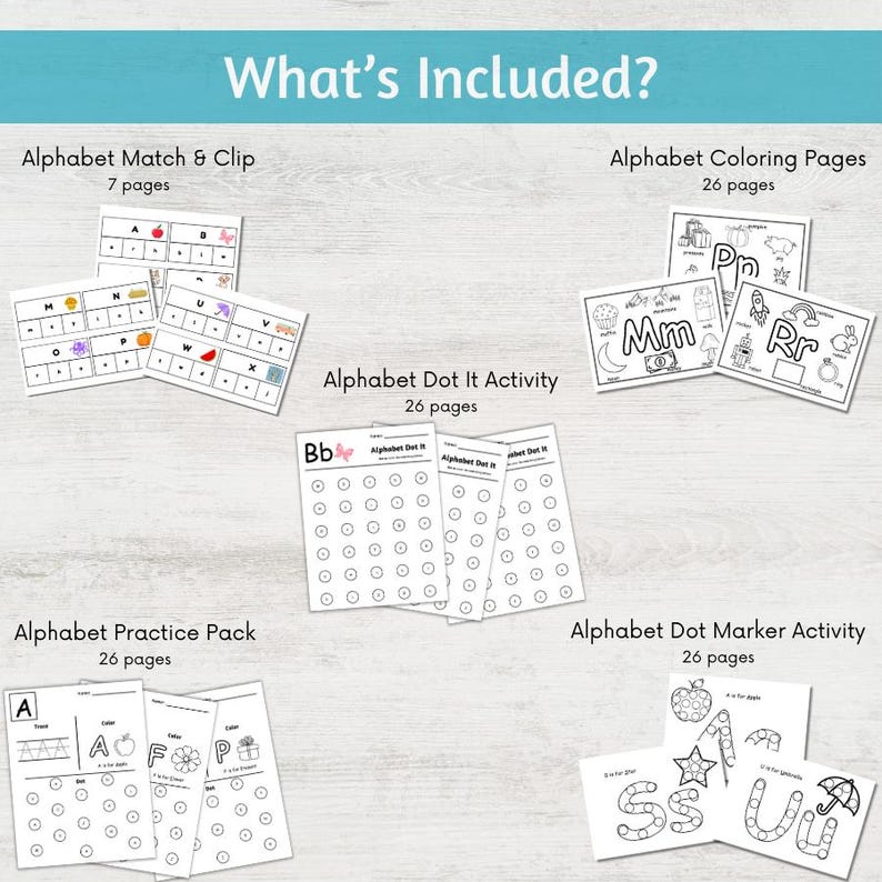 Alphabet Activity Bundle for Preschool and Kindergarten (digital ...